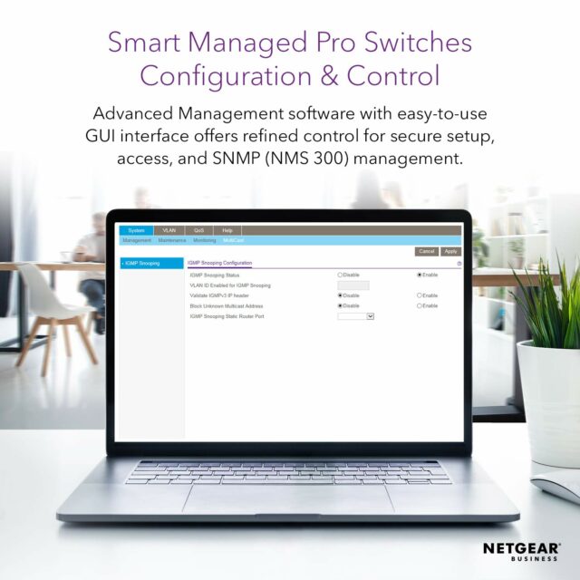 Netgear GS324TP — 24-Port Gigabit Ethernet PoE+ Smart Switch with 2 ...